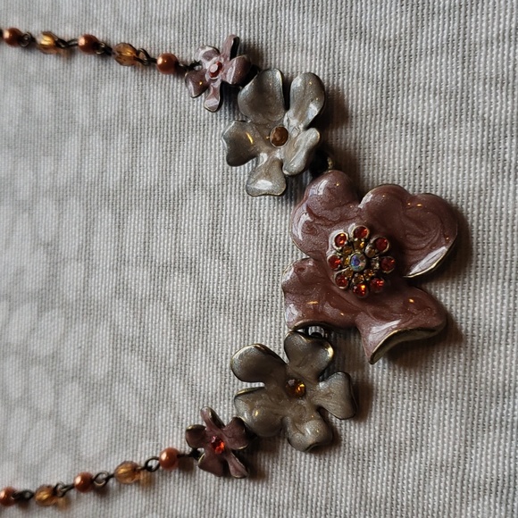 Vclm | Jewelry | Vclm Vintage Floral Necklace | Poshmark